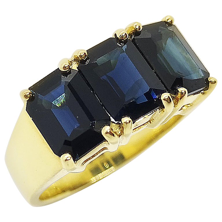 SJ2260 - Blue Sapphire Ring Set in 18 Karat Gold Settings – SJ ...