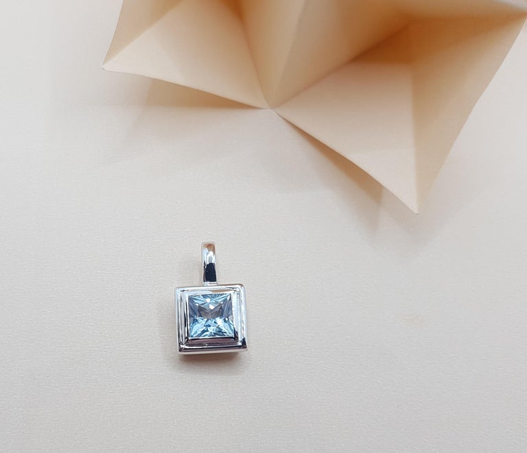 SJ1035 - Aquamarine Pendant Set in 18 Karat White Gold Setting – SJ ...