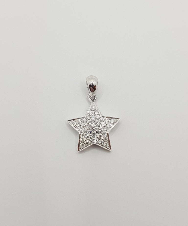 SJ1306 - Diamond Star Pendant Set in 18 Karat White Gold Settings – SJ ...