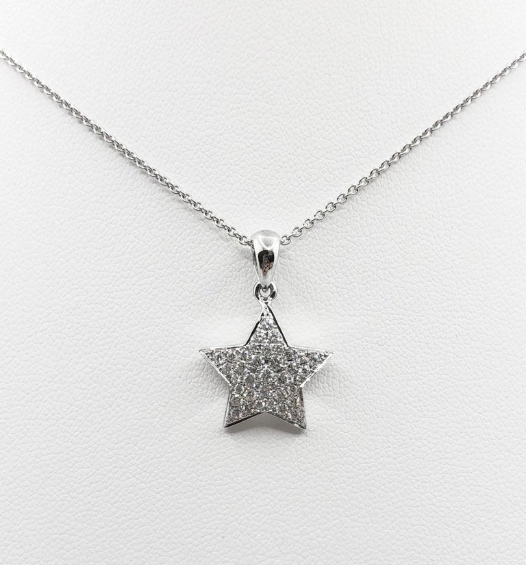 SJ1306 - Diamond Star Pendant Set in 18 Karat White Gold Settings – SJ ...
