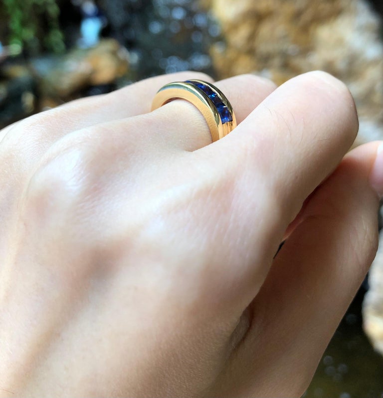 SJ1410 - Blue Sapphire Ring Set in 18 Karat Gold Settings – SJ ...