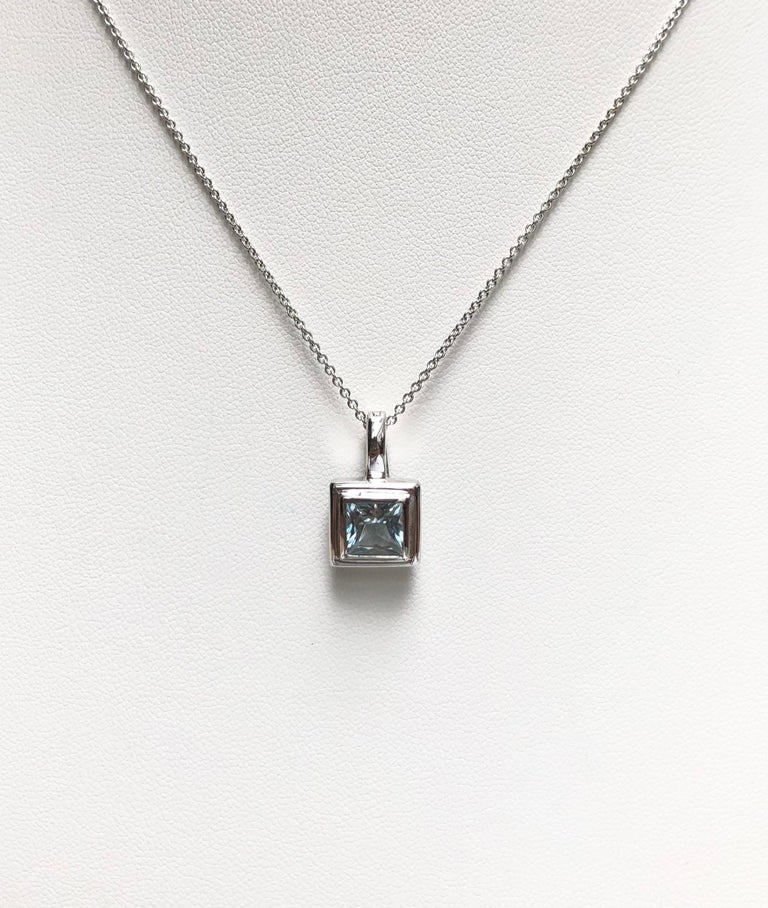 SJ1035 - Aquamarine Pendant Set in 18 Karat White Gold Setting – SJ ...