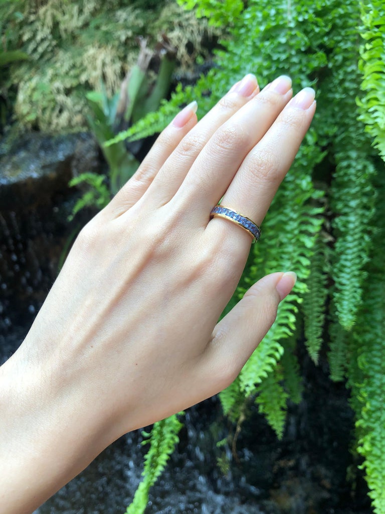 SJ2431 - Pastel Blue Sapphire Eternity Ring Set in 18 Karat Gold Setti ...