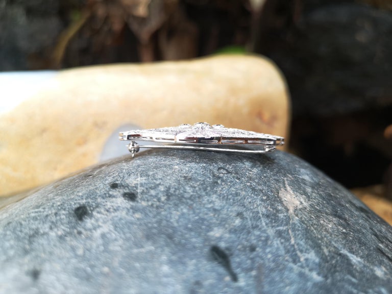 SJ1652 - Diamond Brooch Set in 18 Karat White Gold Settings – SJ ...