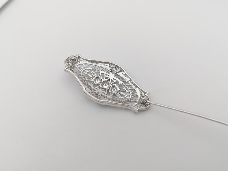 SJ1652 - Diamond Brooch Set in 18 Karat White Gold Settings – SJ ...